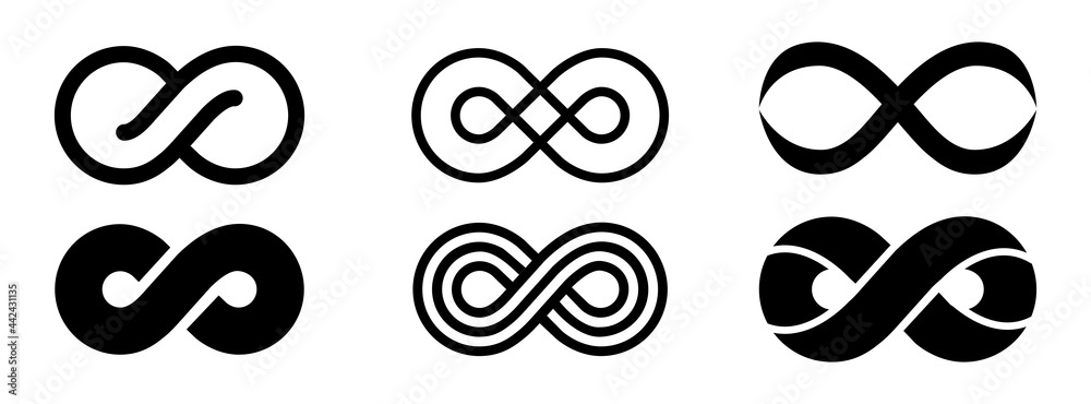 infinity vector set Stock Vector | Adobe Stock