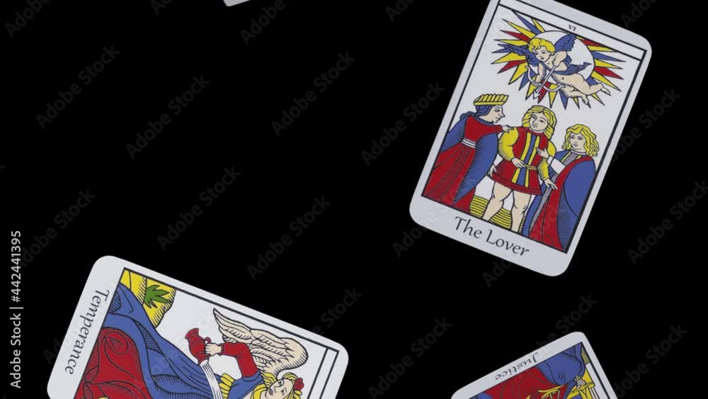 Flying Tarot Cards - Classic Major Trumps - Endless Falling Loop ...