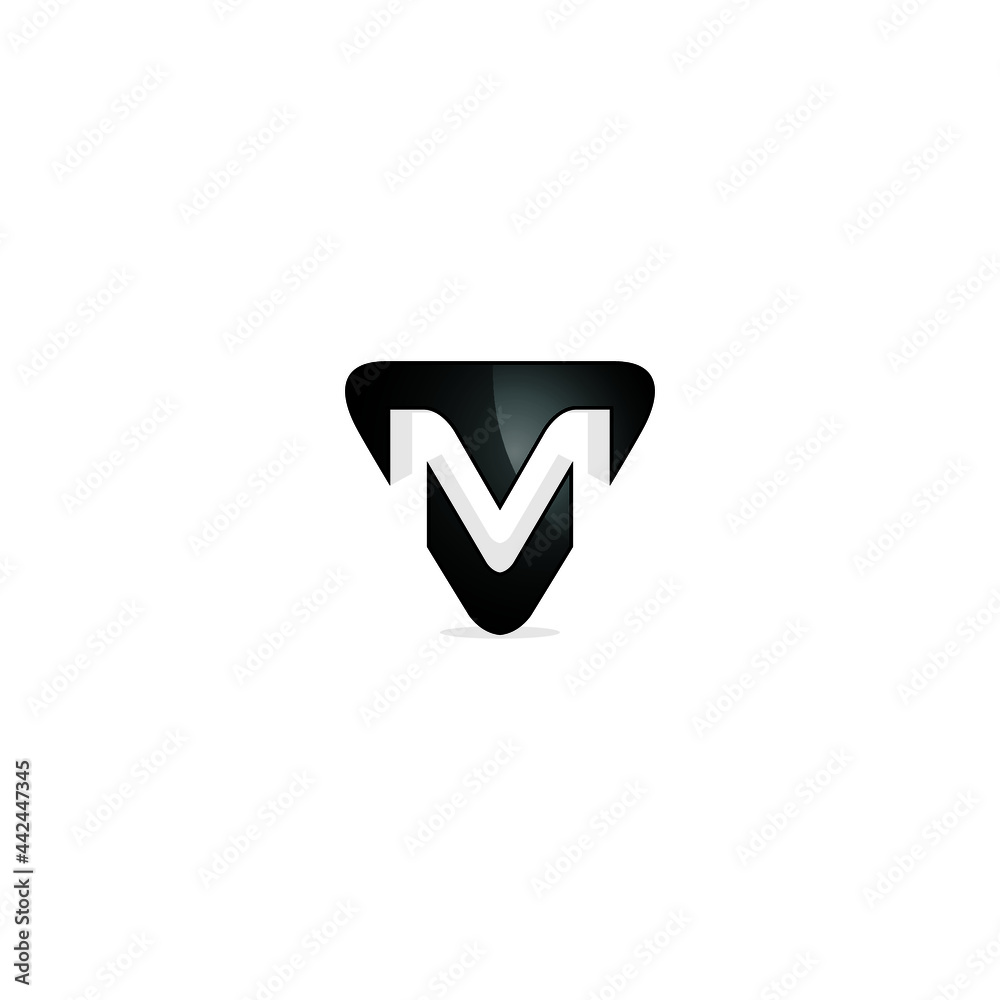 VM logo simple and clean design Stock Vector | Adobe Stock