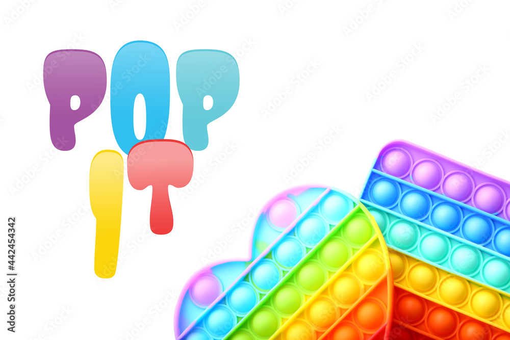 Poster Bright fidget toys on white background – Wall Art | UkPosters