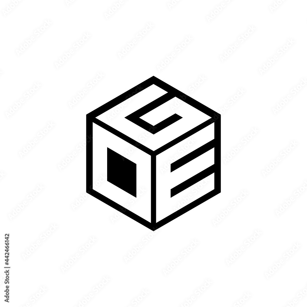 DEG letter logo design with white background in illustrator, vector ...