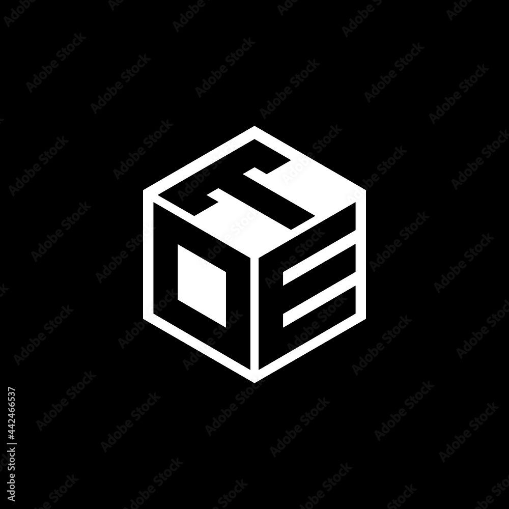 DET letter logo design with black background in illustrator, vector ...