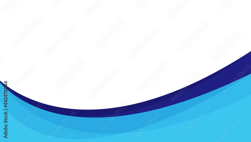 blue abstract banner background design with elegant wavy shape vector ...