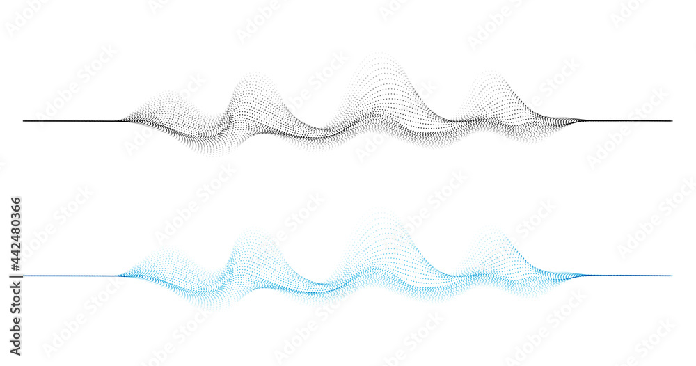 Vector background with color abstract wave dots Stock Vector | Adobe Stock
