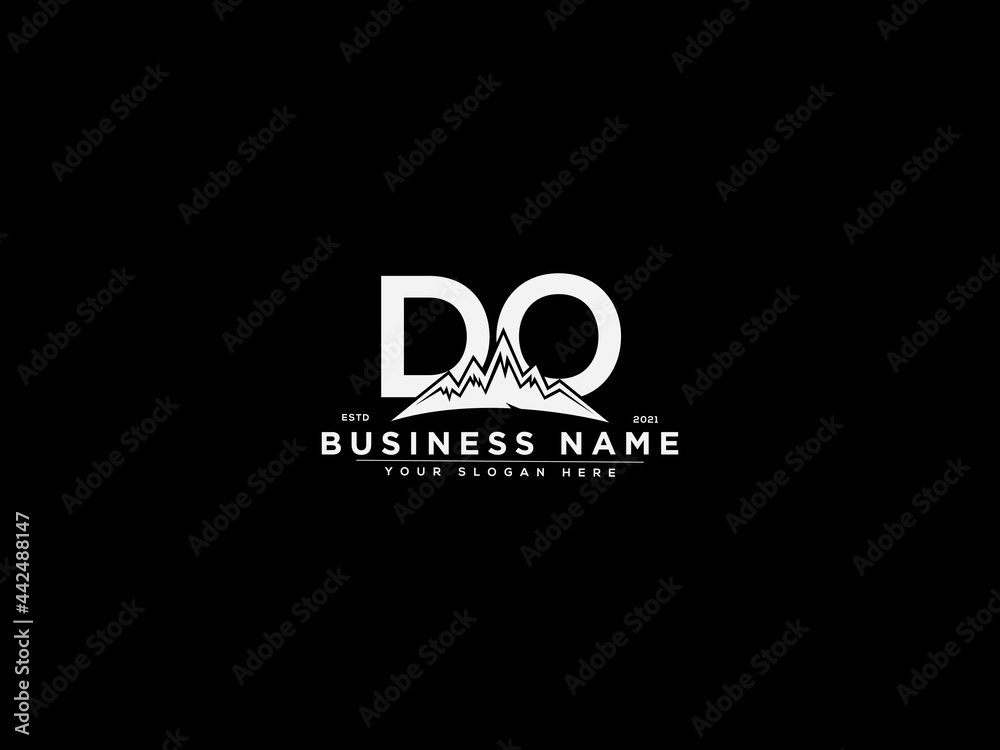 Letter DO Logo, mountain do logo icon vector for river forest hill ...