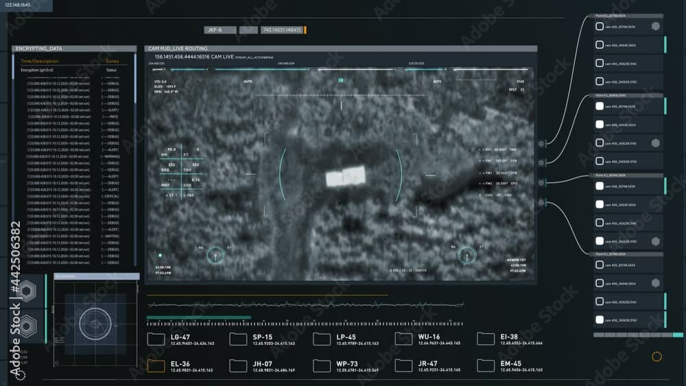 Scanning Territory Map In Military Software To Detect Terrorist. Live ...