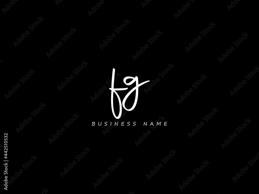 Letter FG Logo, signature fg logo icon vector for your business Stock ...