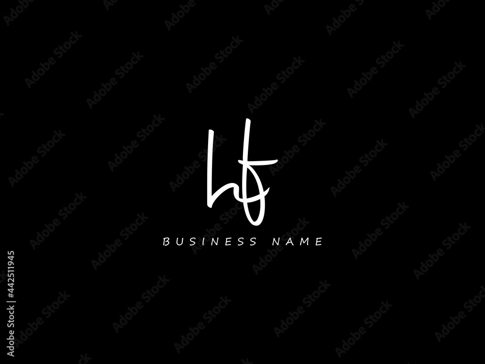 Letter HF Logo, signature hf logo icon vector for your business Stock ...