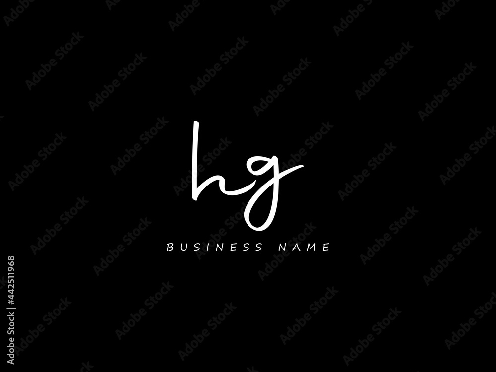 Letter HG Logo, signature hg logo icon vector for your business Stock ...