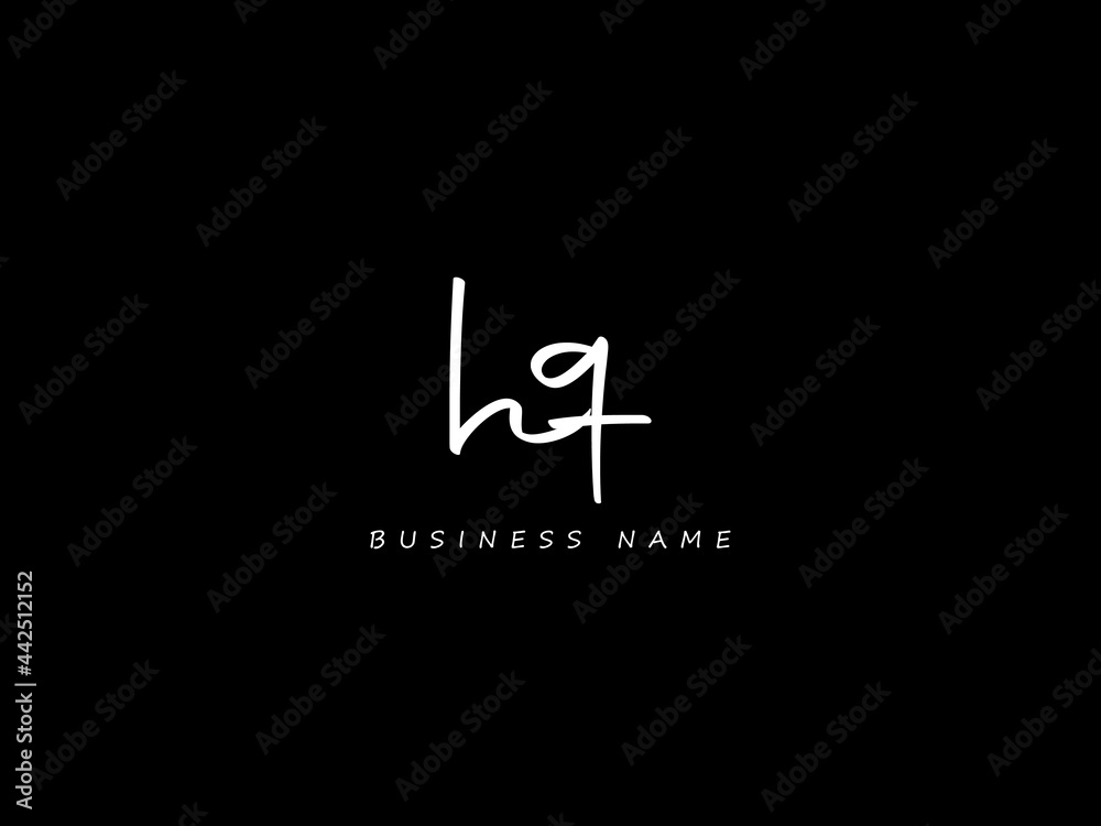 Letter HQ Logo, signature hq logo icon vector for your business Stock ...