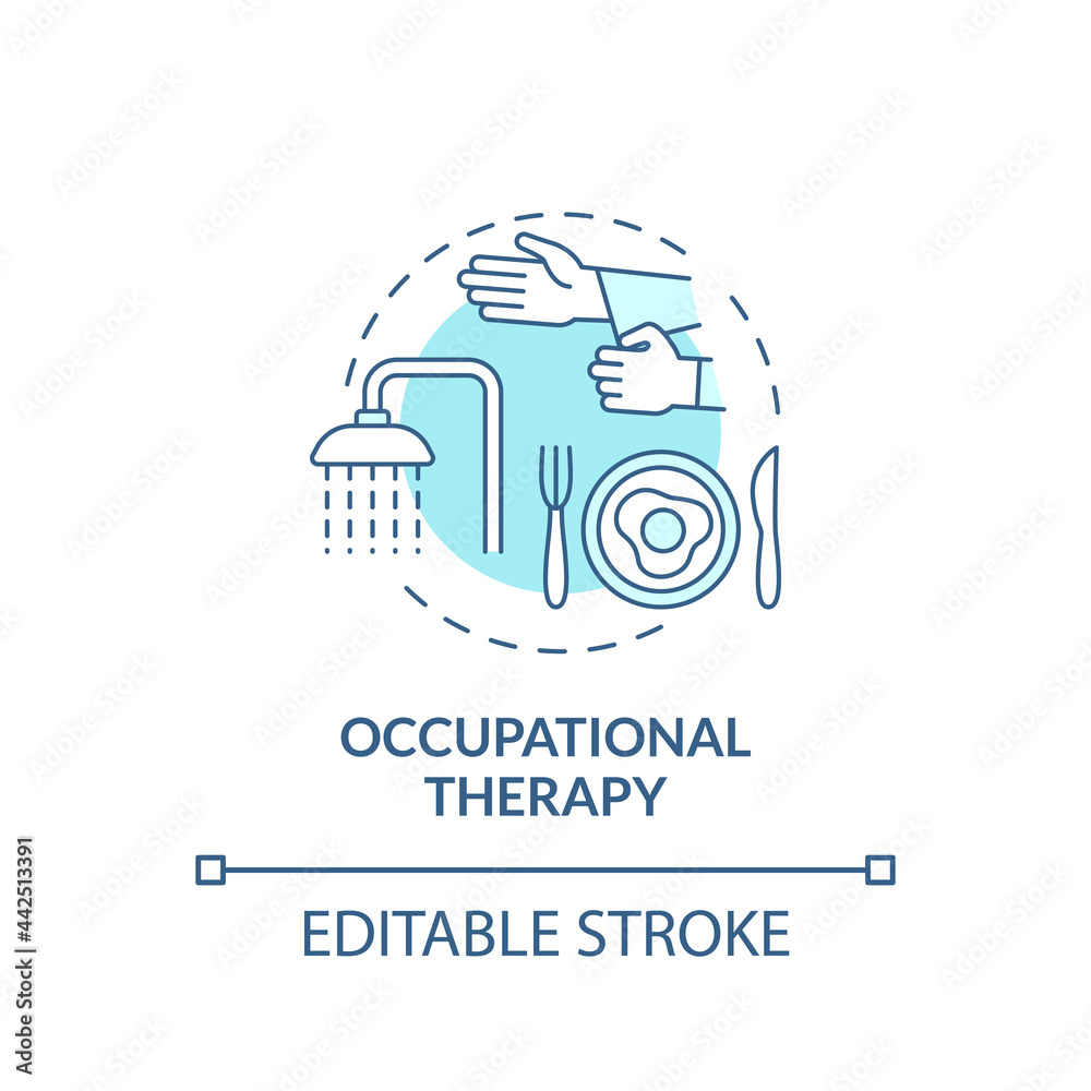 Occupational therapy concept icon. Autistic behavior treatment abstract ...