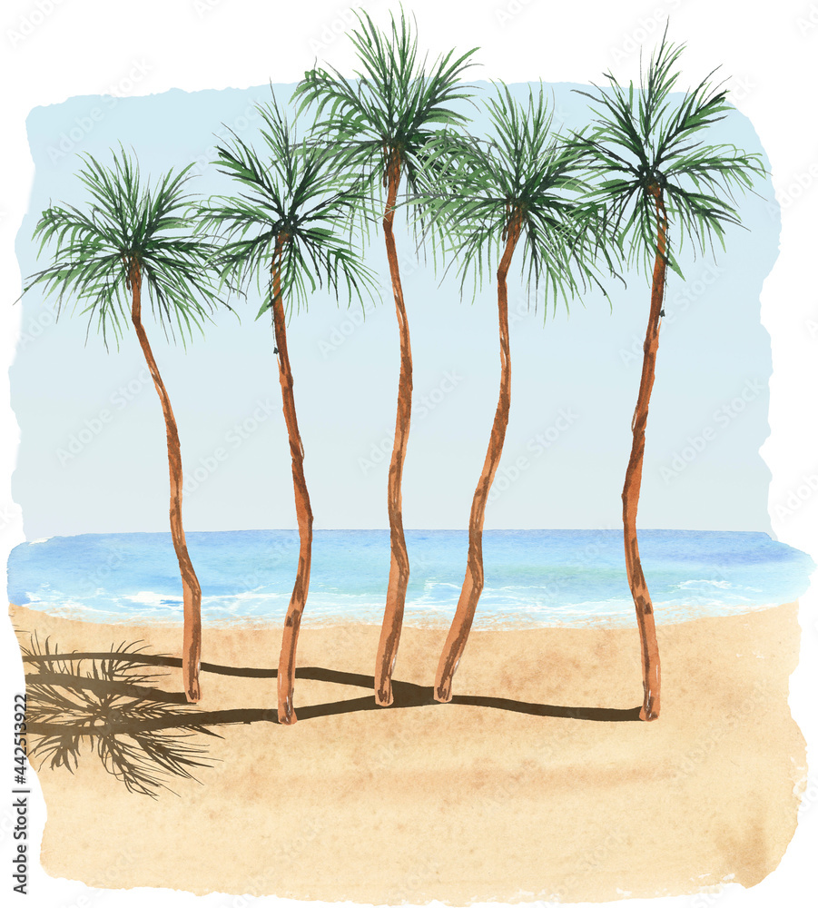 Watercolor beach clipart, summer trip, Summer vibes, travel clip art ...