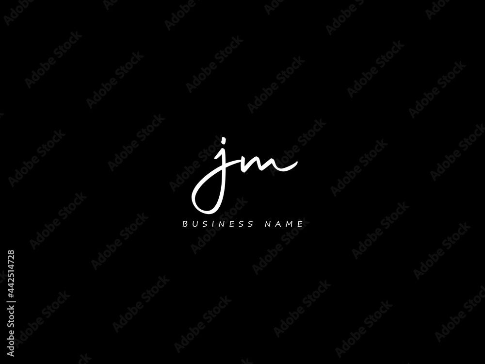 Letter JM Logo, signature jm logo icon vector for your business Stock ...