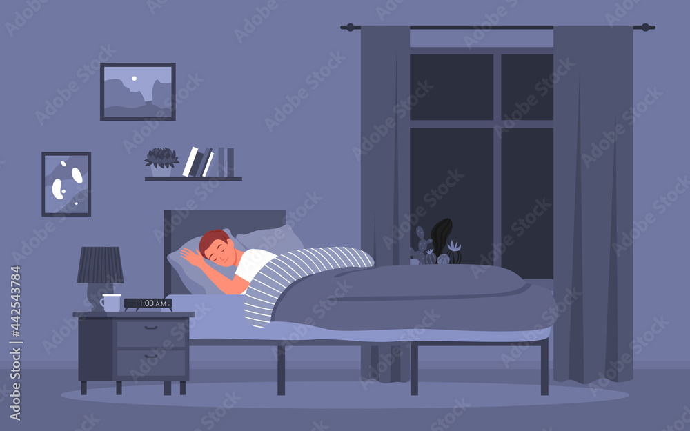 Sleeping Man Illustration