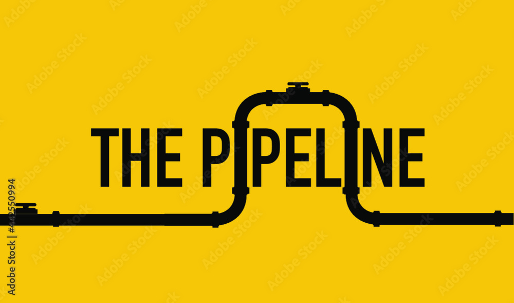 Web banner template. Industrial background with pipeline. Oil, water or ...