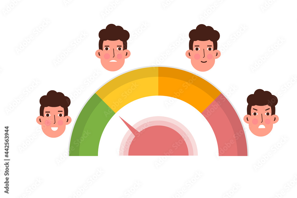 Stress level reduced concept. Tired from frustration employee in job ...