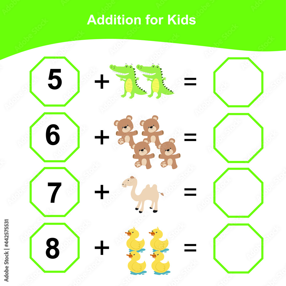 Counting game for preschool children. This worksheet is good for ...