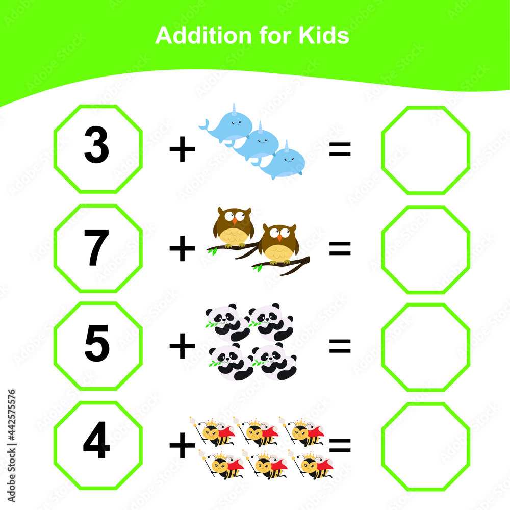 Counting game for preschool children. This worksheet is good for ...
