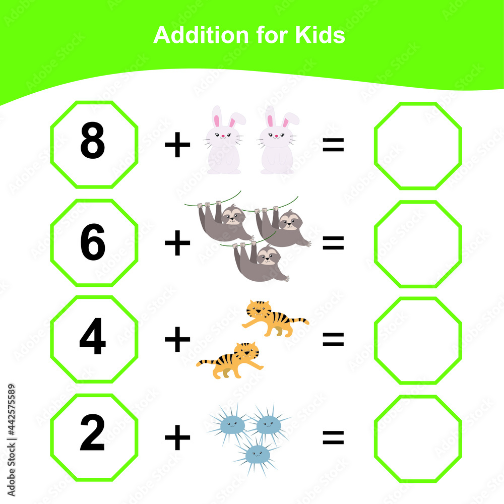 Counting game for preschool children. This worksheet is good for ...