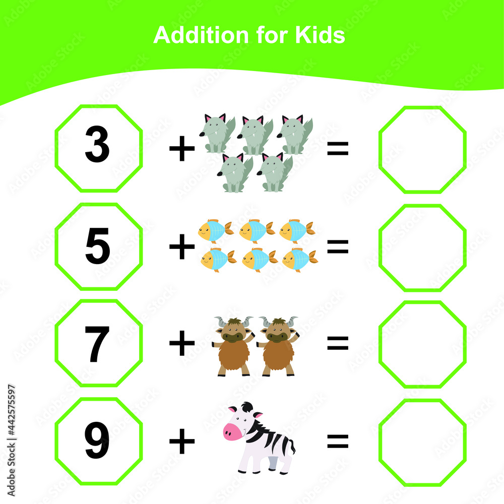 Counting game for preschool children. This worksheet is good for ...