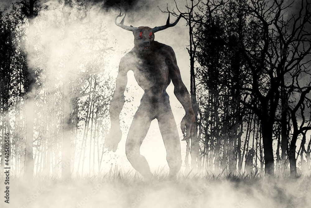 3d illustration of the Wendigo of Native American Myth Stock ...