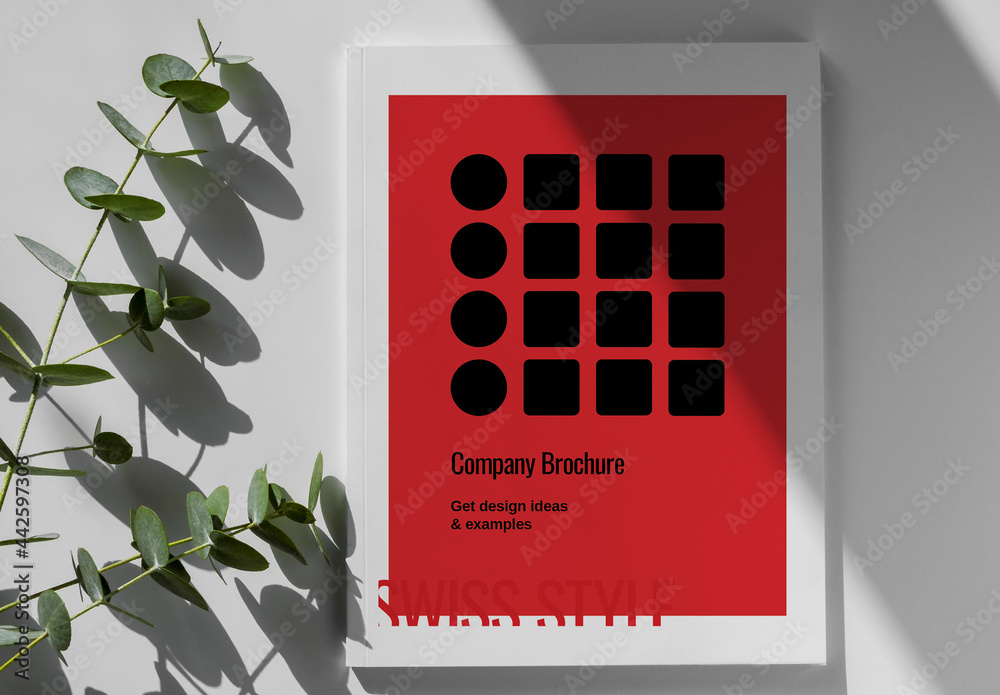 Swiss Style Design Brochure Layout Stock Template | Adobe Stock