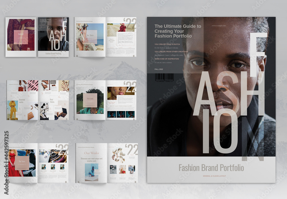 Fashion Brand Portfolio Layout Stock Template | Adobe Stock