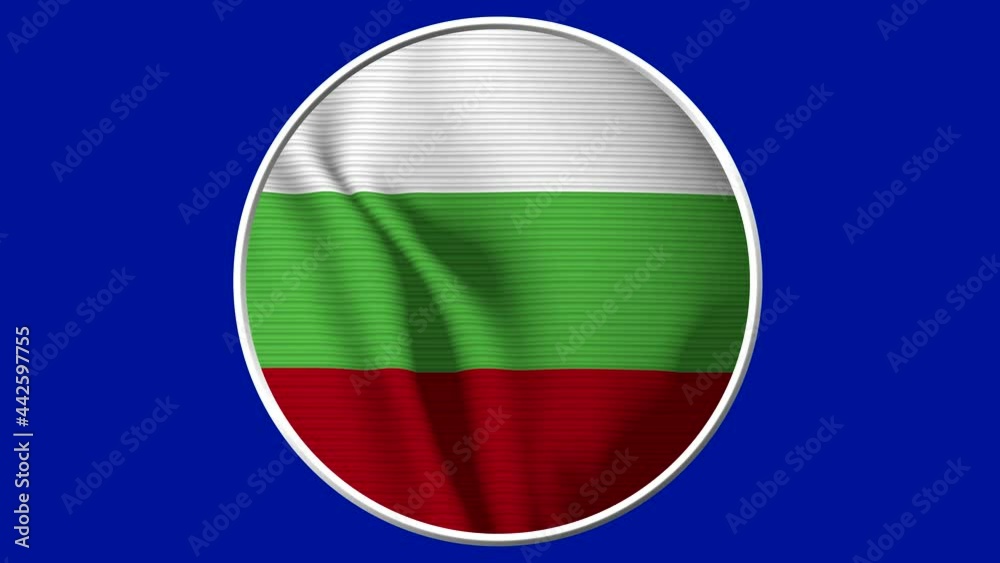 Bulgaria Circular Flag Loop - Realistic 4K flag waving in the wind ...