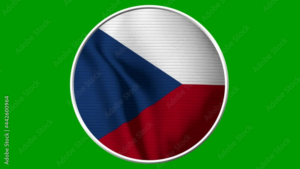 Video „Czech Republic Circular Flag Loop - Realistic 4K flag waving in ...