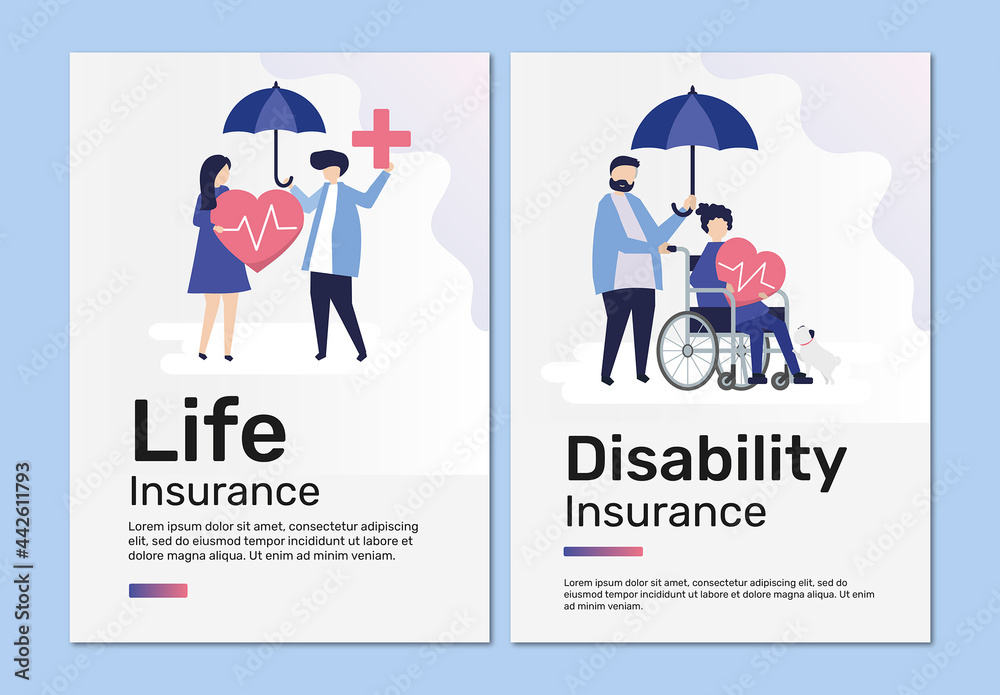 Poster Layouts for Life and Disability Insurance Stock Template | Adobe ...
