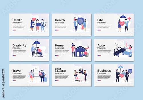 Editable Layout for Insurance Presentation Stock Template | Adobe Stock