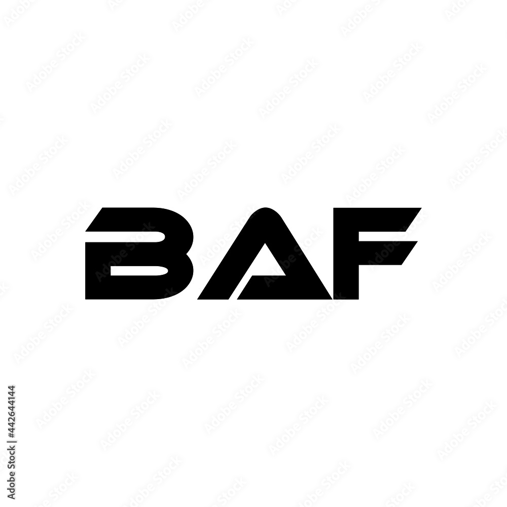 BAF letter logo design with white background in illustrator, vector ...