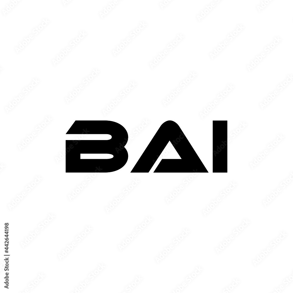 BAI letter logo design with white background in illustrator, vector ...