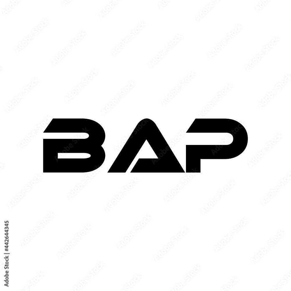 BAP letter logo design with white background in illustrator, vector ...