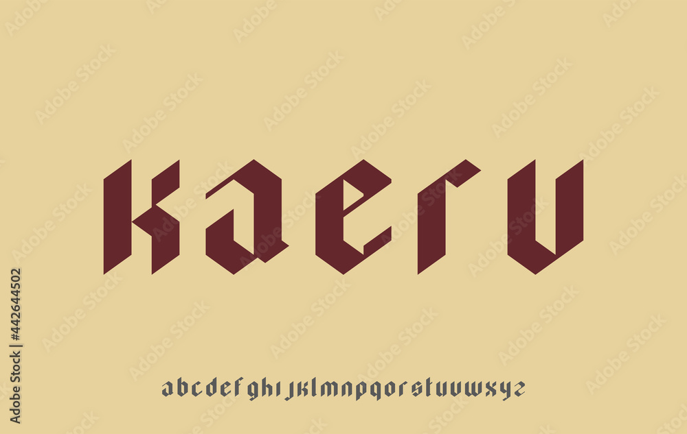 calligraphy alphabet small lettering a to z font family Stock Vector ...