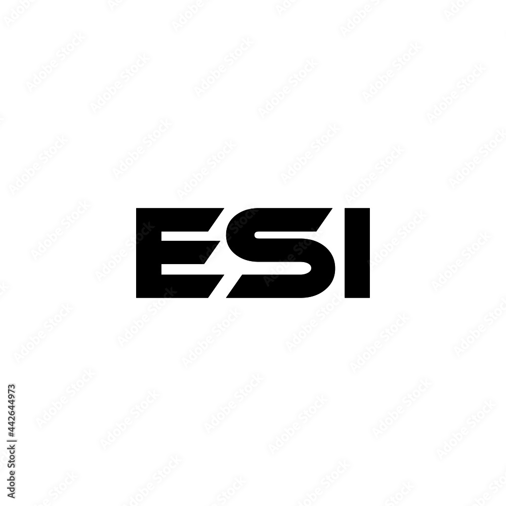 Vettoriale Stock ESI letter logo design with white background in ...