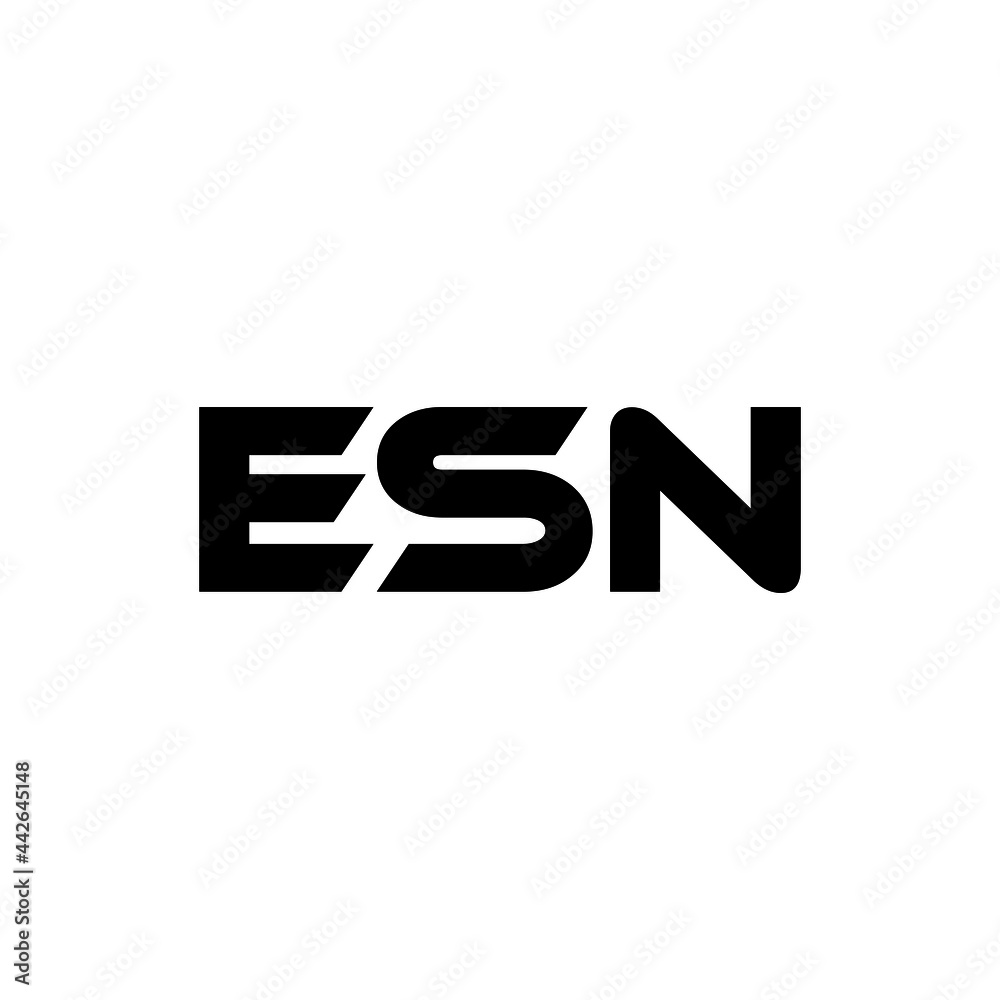 ESN letter logo design with white background in illustrator, vector ...
