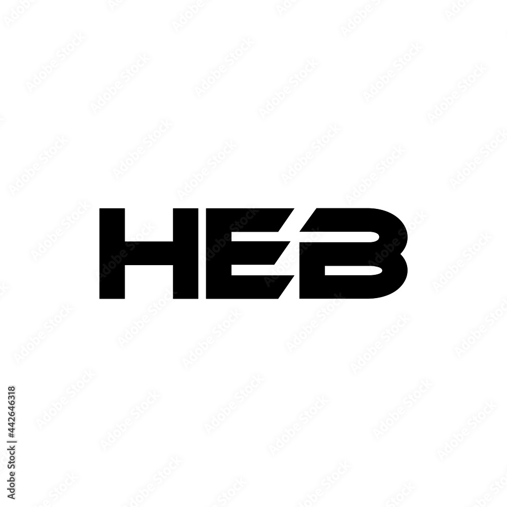 HEB letter logo design with white background in illustrator, vector ...
