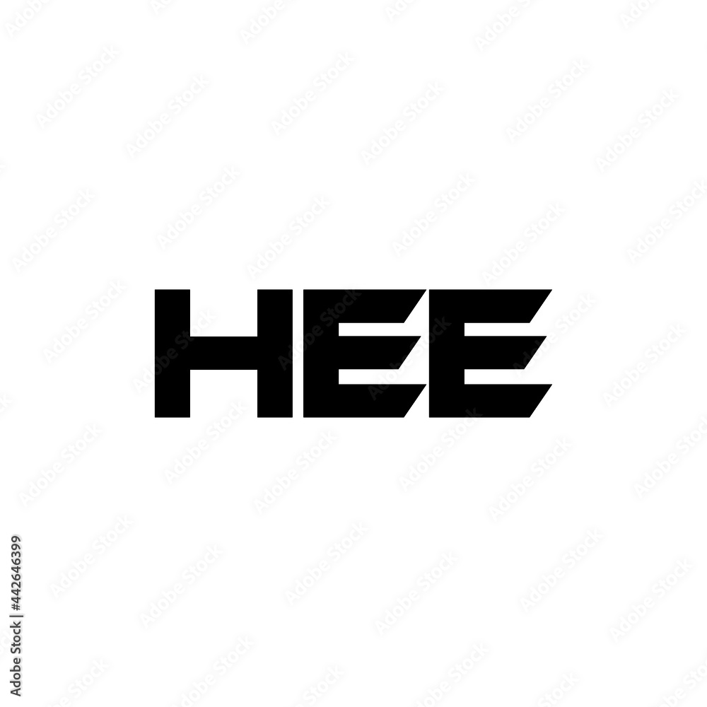 HEE letter logo design with white background in illustrator, vector ...