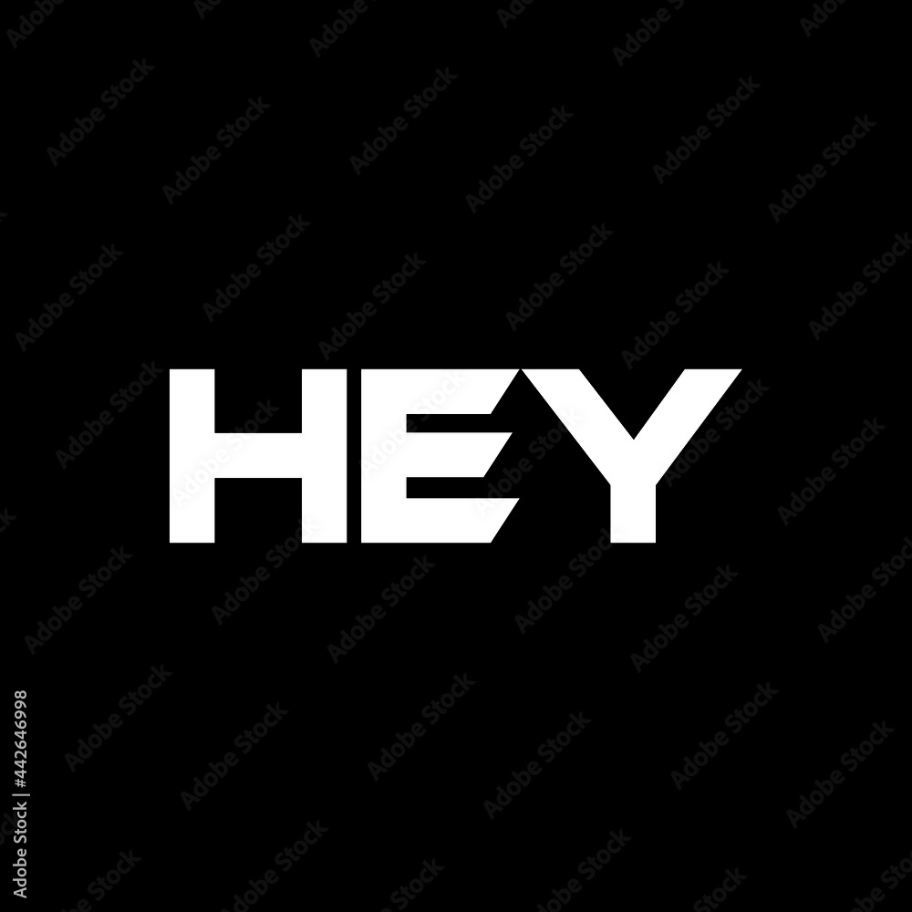 HEY letter logo design with black background in illustrator, vector ...