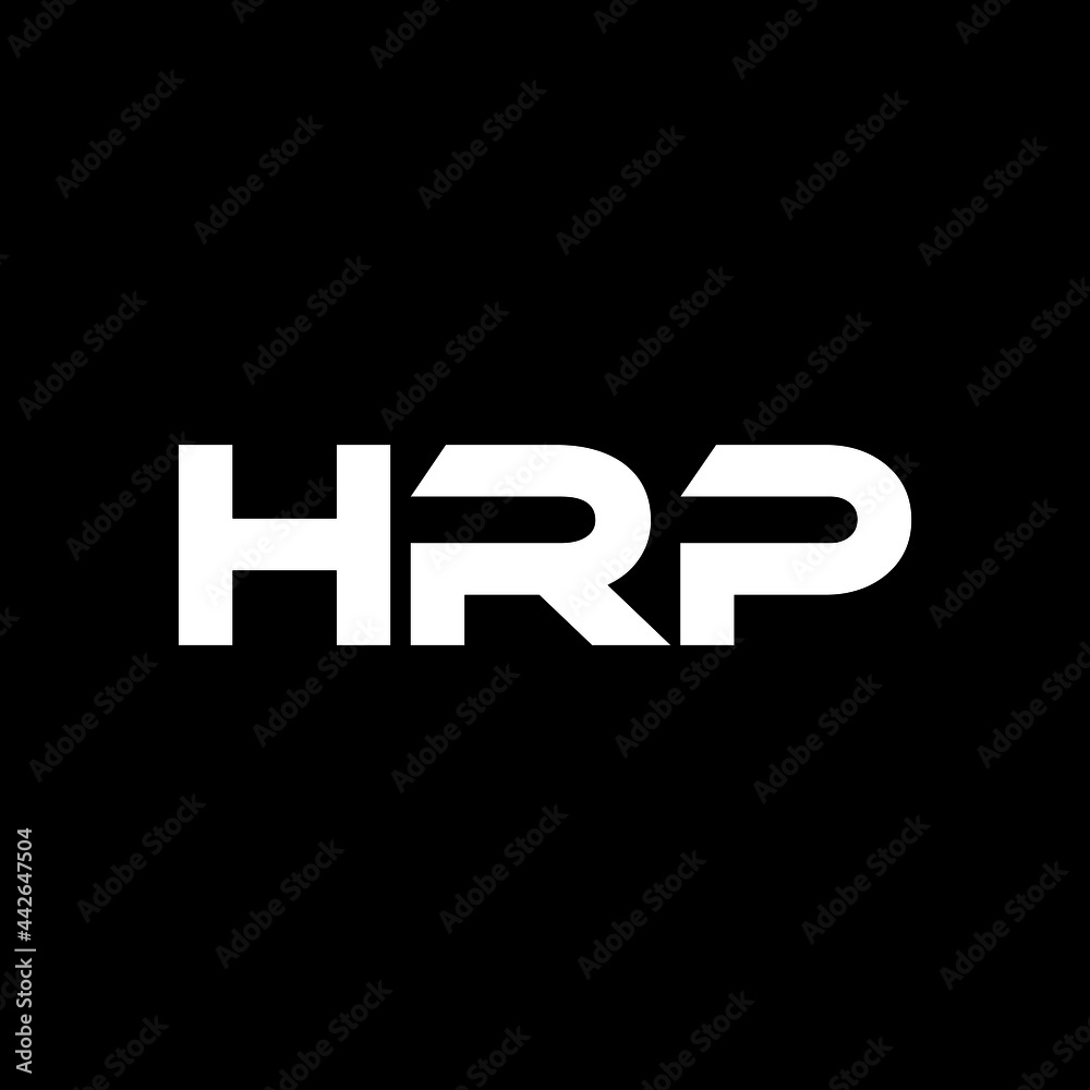 HRP letter logo design with black background in illustrator, vector ...