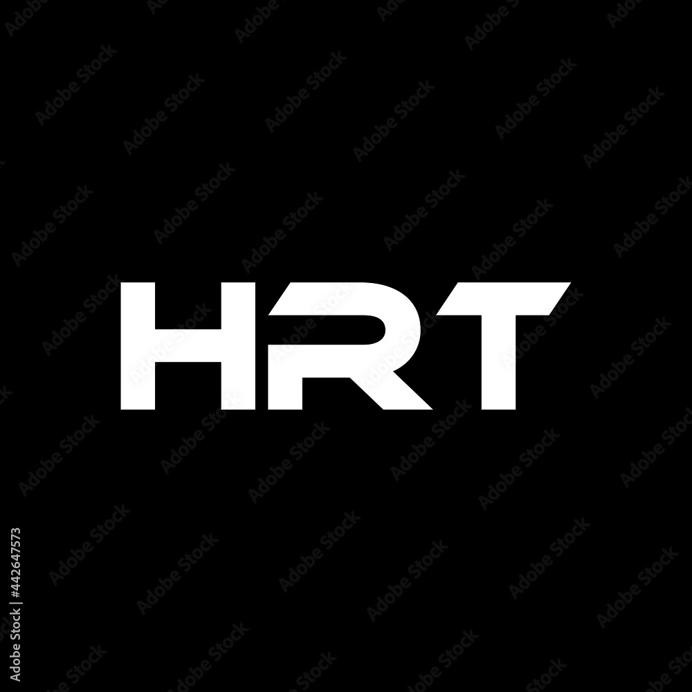 HRT letter logo design with black background in illustrator, vector ...