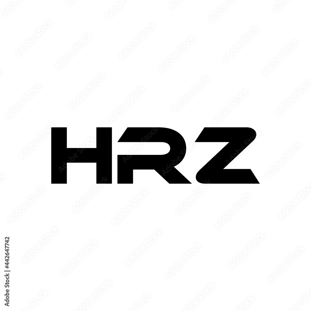 HRZ letter logo design with white background in illustrator, vector ...