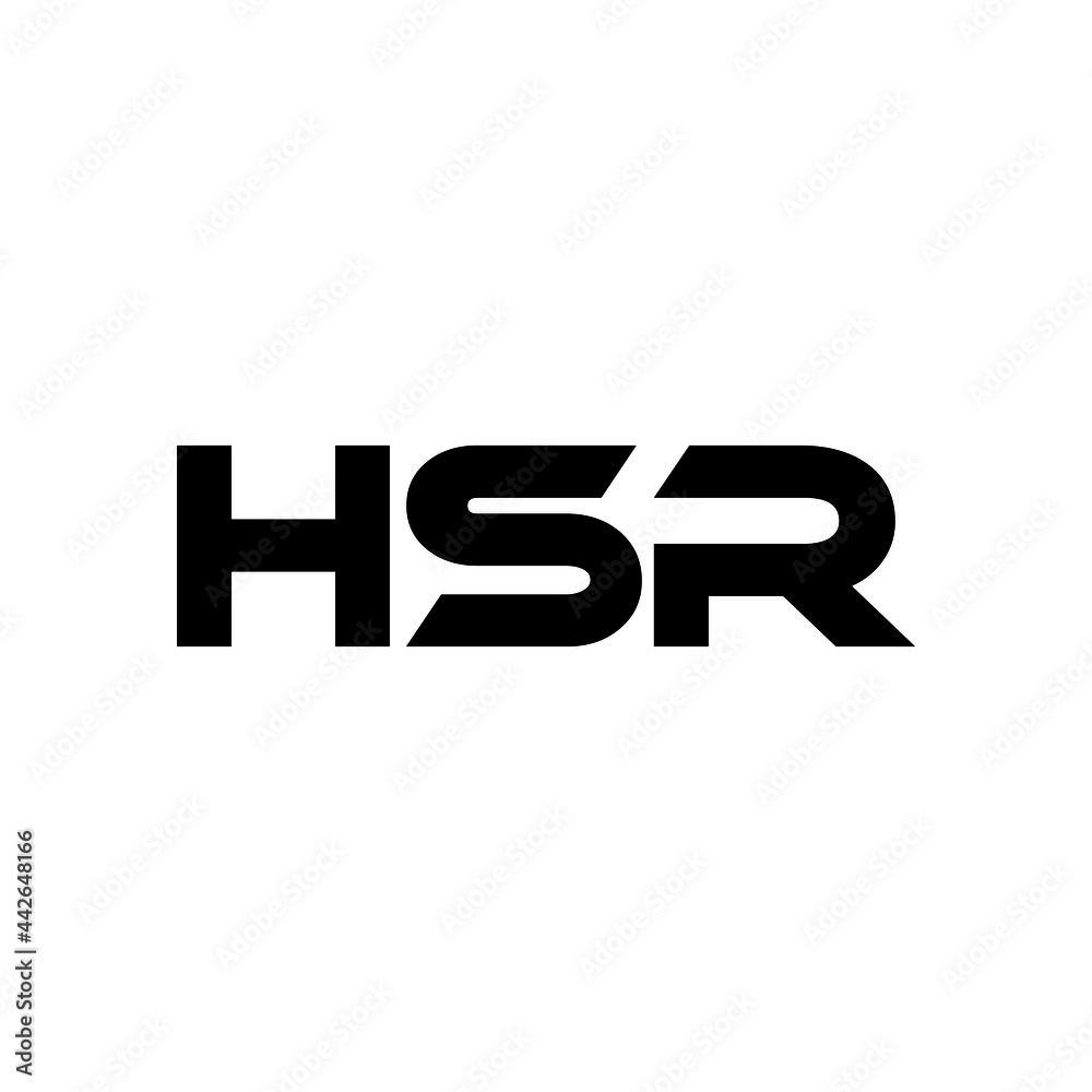 HSR letter logo design with white background in illustrator, vector logo modern alphabet font ...