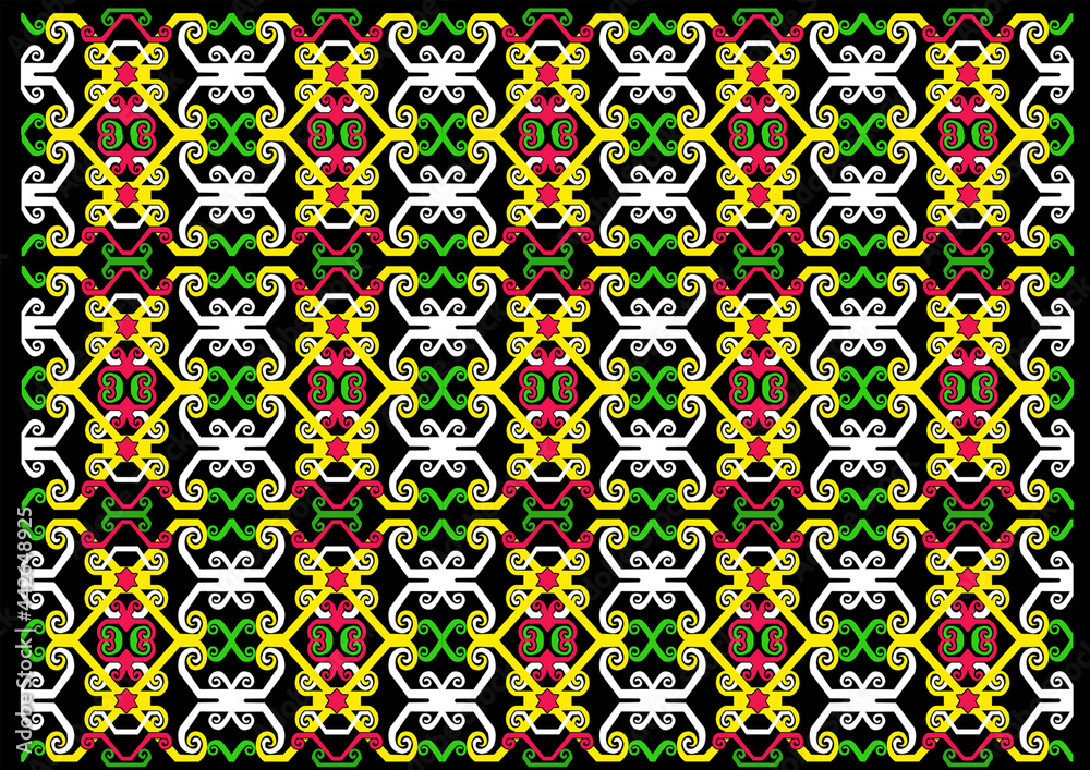 batik kalimantan a work of pattern in the form of batik typical of the ...