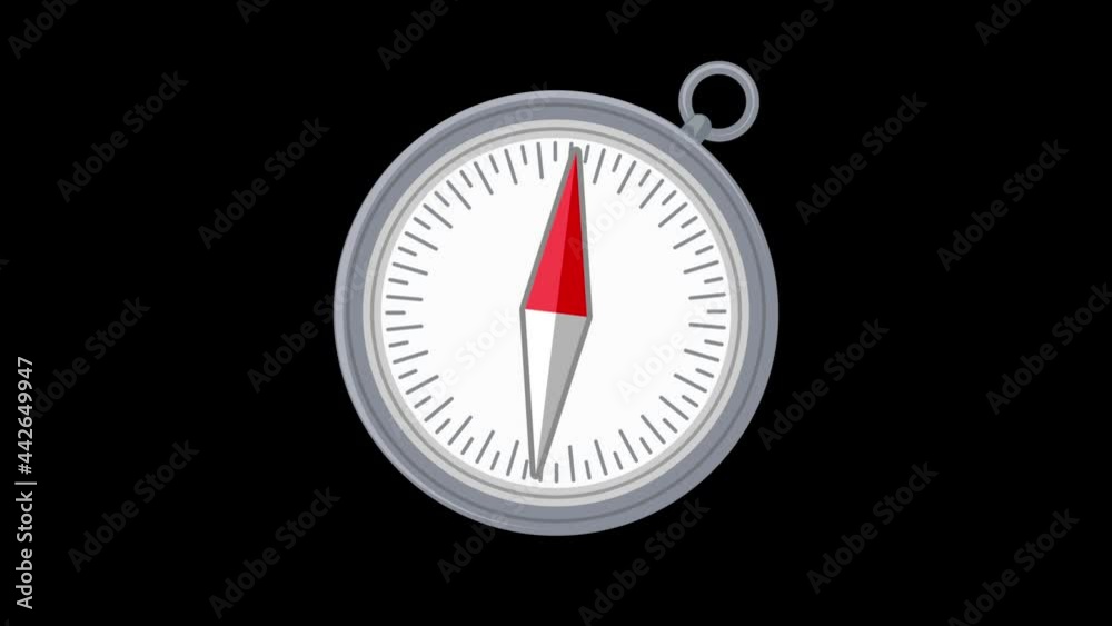 Animated Compass icon elements effect. Emoticon sign, emoji button on ...