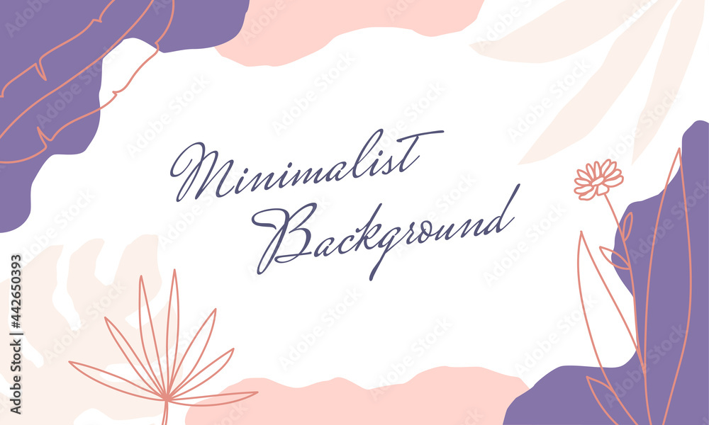 Trendy abstract background in minimalist style design. Vector template ...