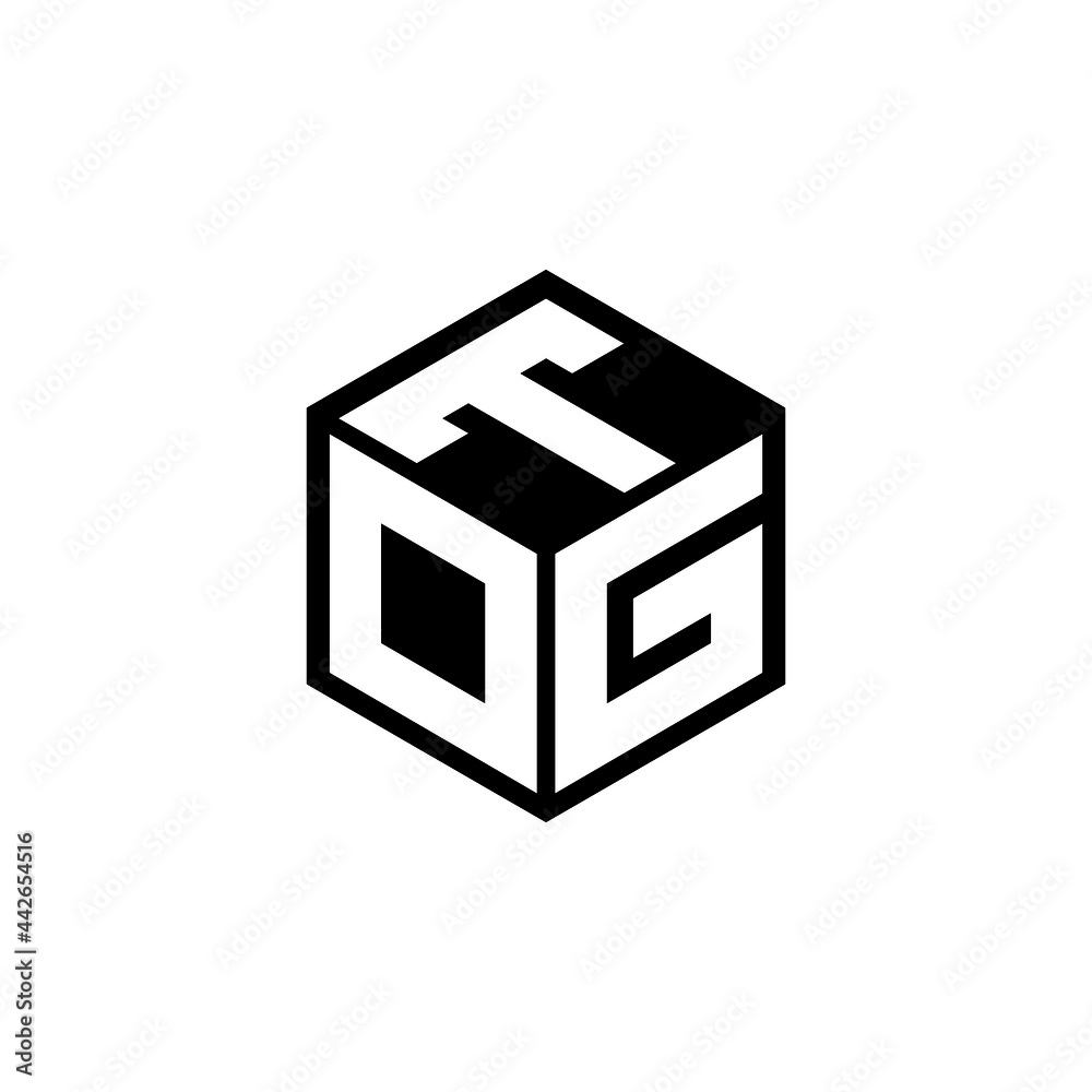 DGT letter logo design with black background in illustrator, vector ...
