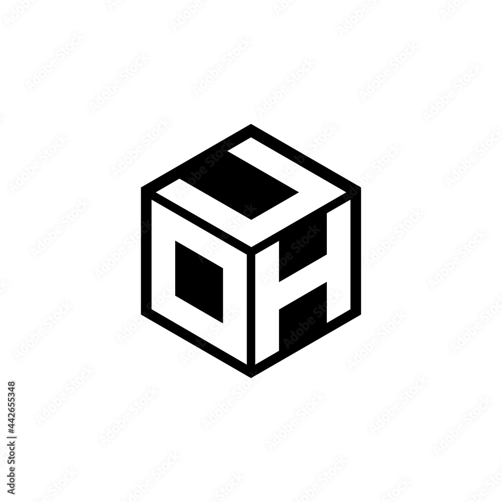 DHU letter logo design with white background in illustrator, vector ...