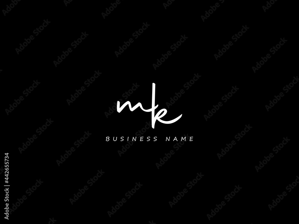 Letter MK Logo, signature mk logo icon vector for your business Stock ...